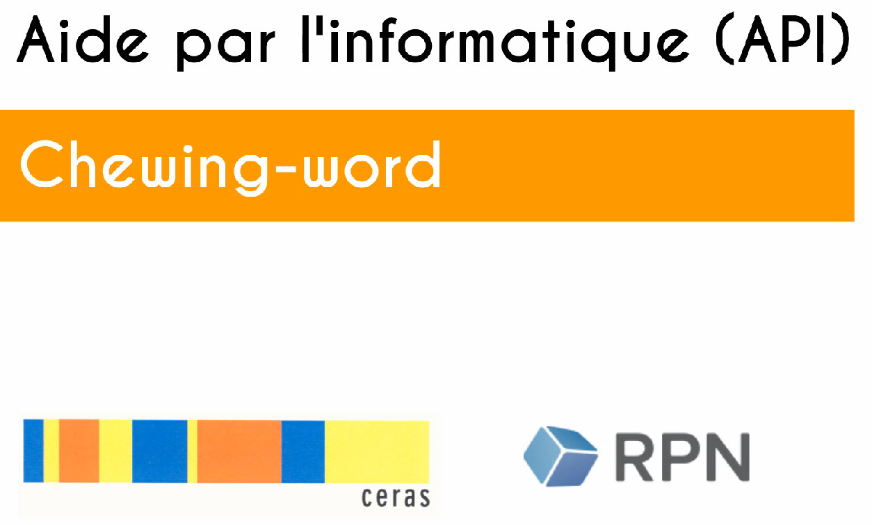 Windows – Prédicteur Chewing-word « Aides pédagogiques par l’informatique